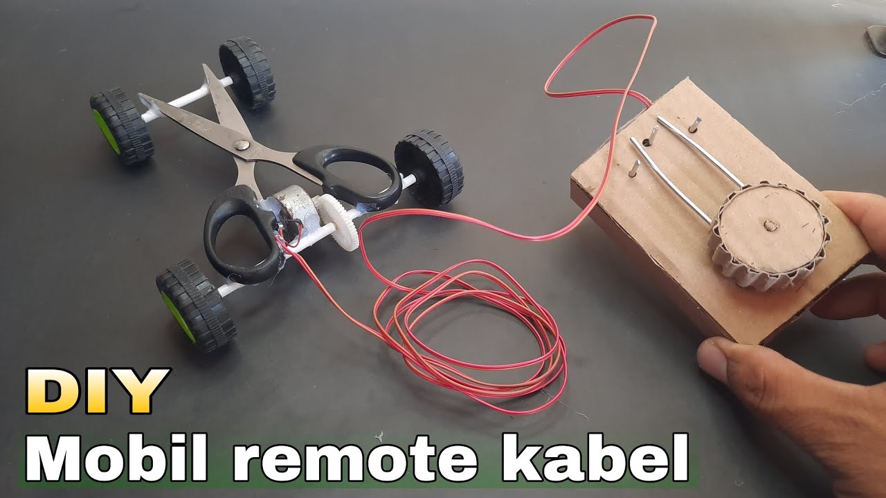 Diy mobil gunting unik dengan remot kabel - YouTube
