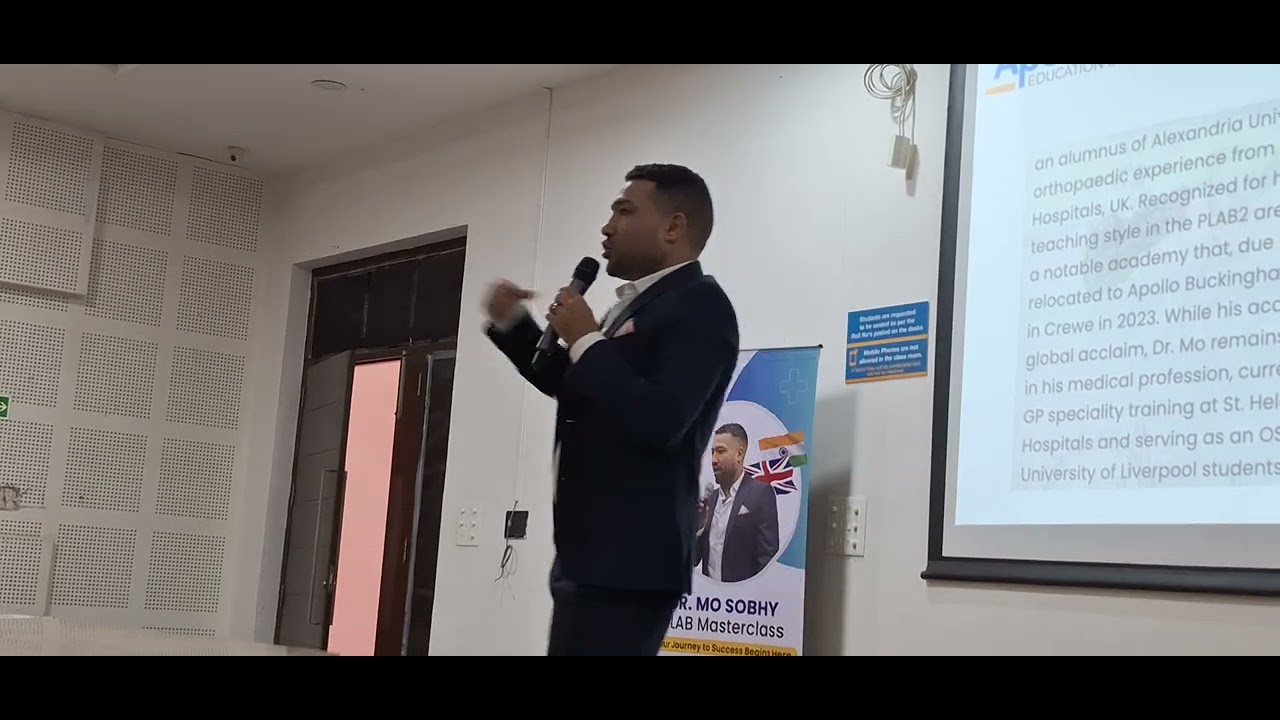 World renowned UKMLA / PLAB tutor from UK, Dr Mo Sobhy conducts ...
