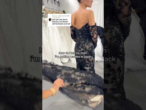 Fell in love with a BLACK wedding dress! #shorts #blackweddingdress #weddingdress