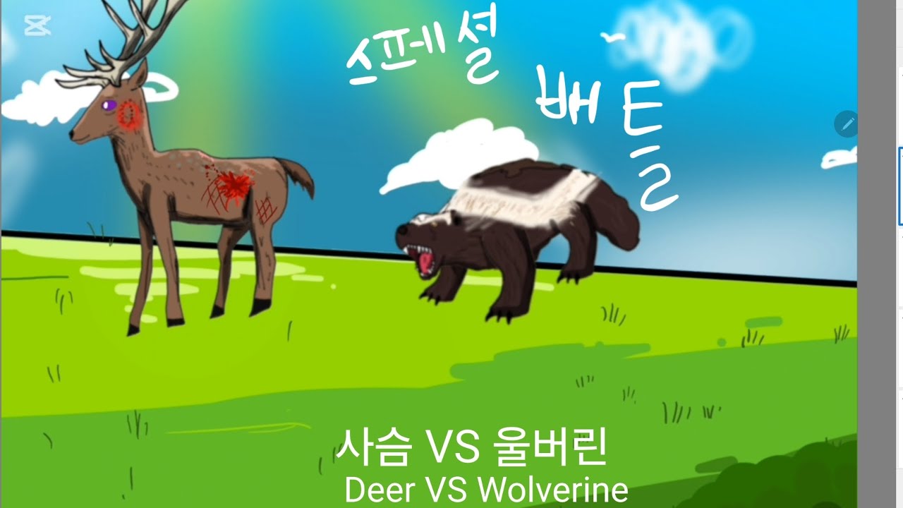 최강 동물왕, 사슴 VS 울버린 Deer VS Wolverine 스페셜 배틀 (강동현tv) - YouTube