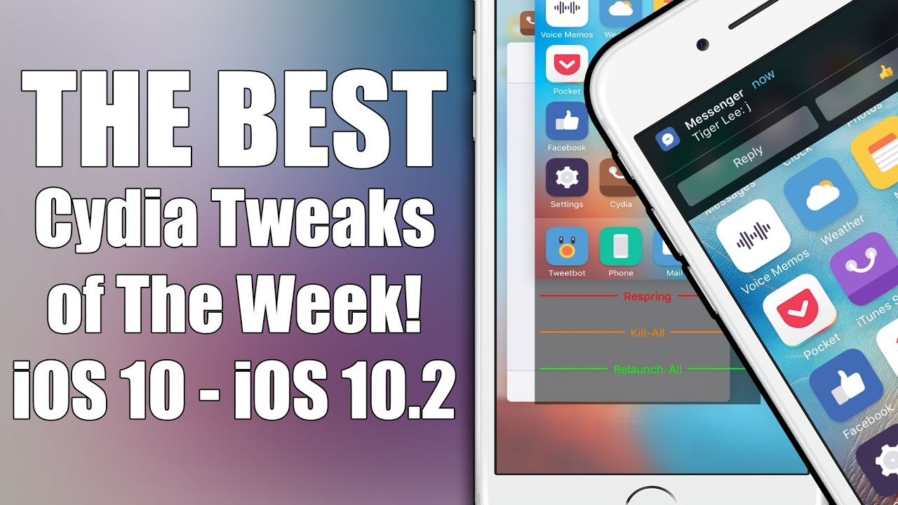 The BEST iOS 10 Cydia Tweaks of the Week! - Tweakend #7 & #8 - YouTube