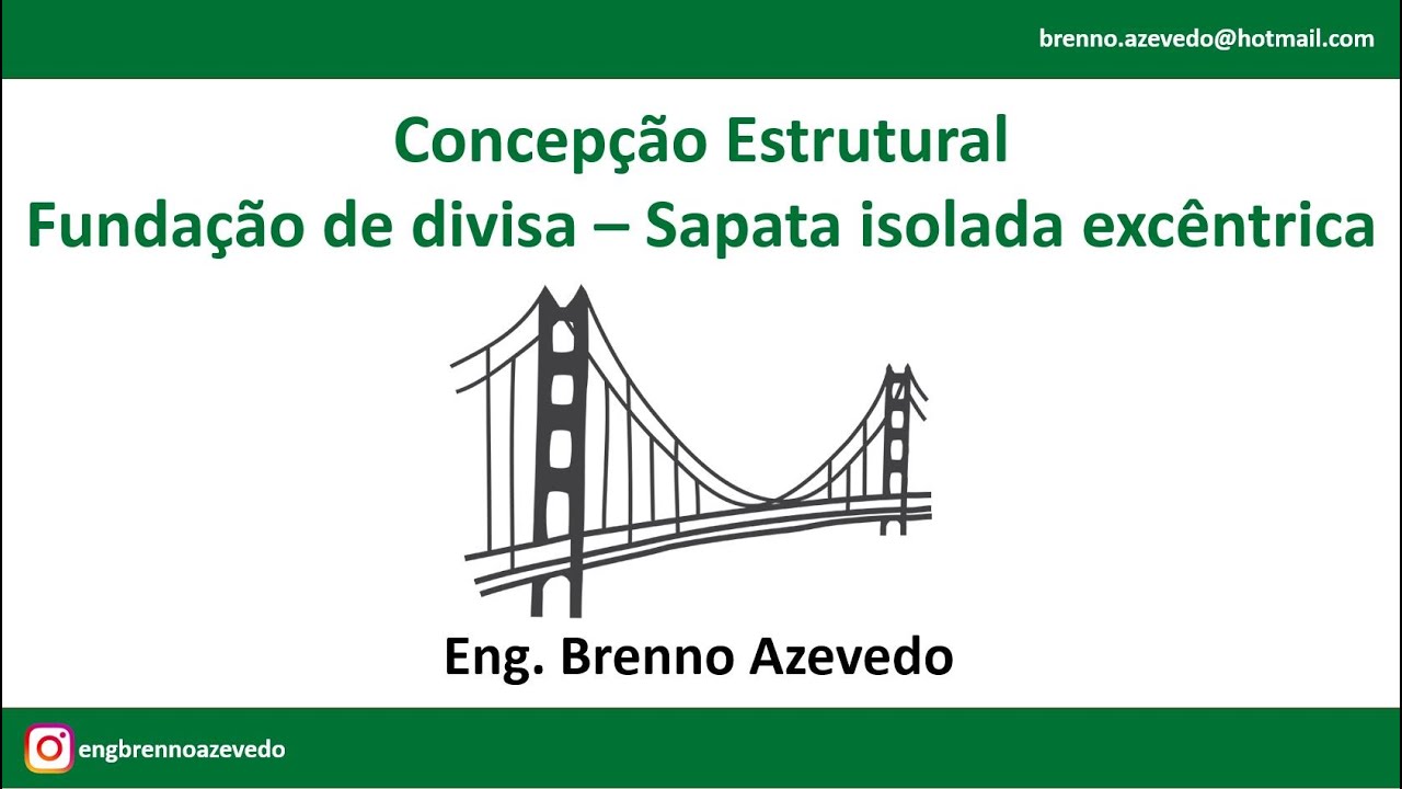 Concepção Estrutural - Fundação de divisa - Sapata excêntrica - YouTube