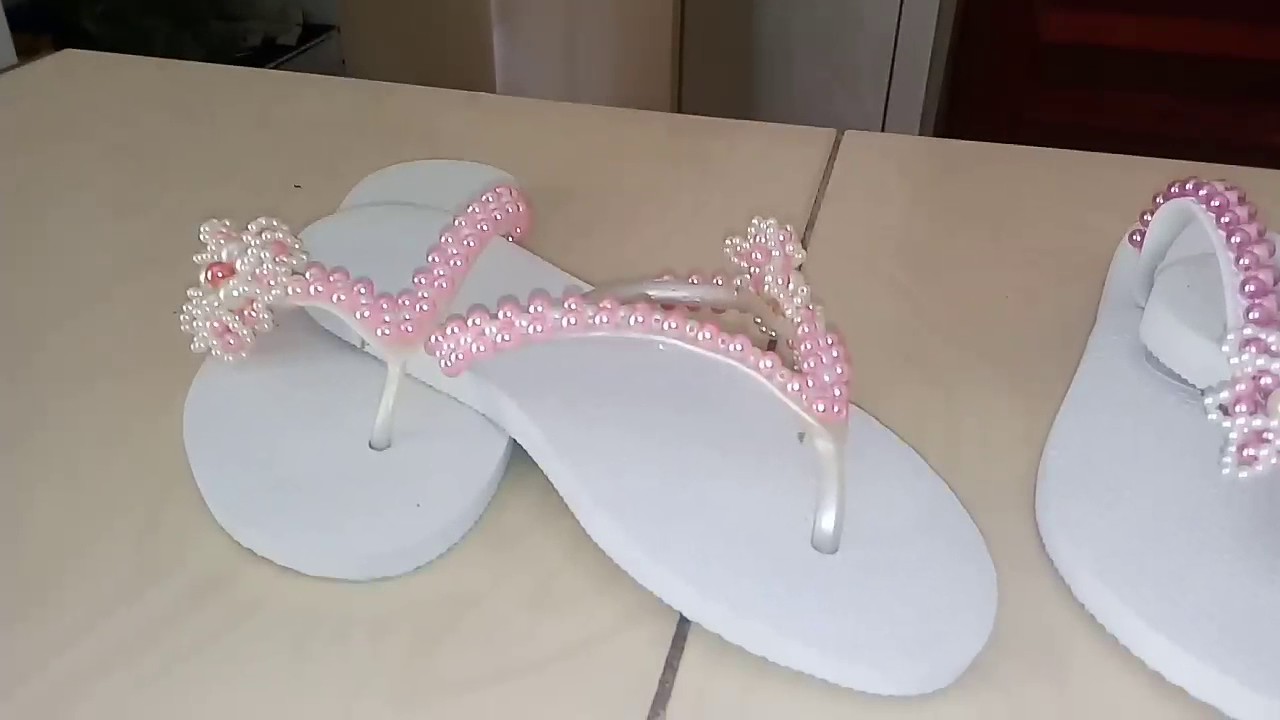 Gledna chinelas decoradas - YouTube