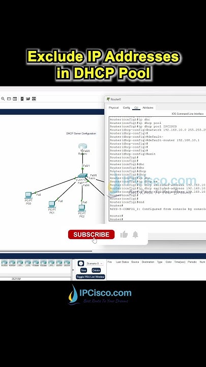 Exclude IP Addresses In DHCP Pool!! - YouTube