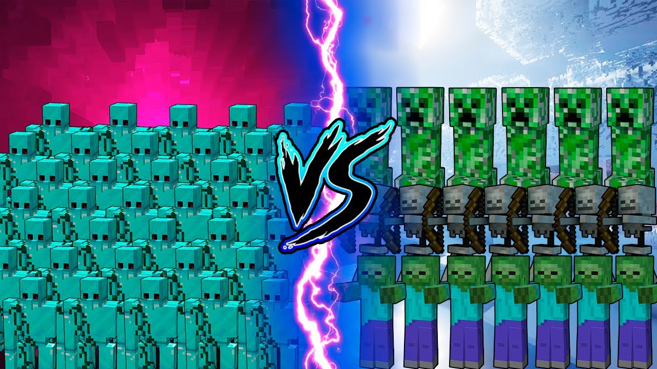Extra Golems Army vs All Minecraft Mobs | Minecraft Golems And ...