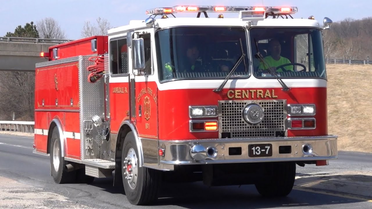 Central Fire Company Engine Tanker 13 Responding 3/11/22 - YouTube