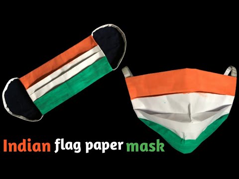 How to make Indian flag face mask | Easy paper mask | - YouTube