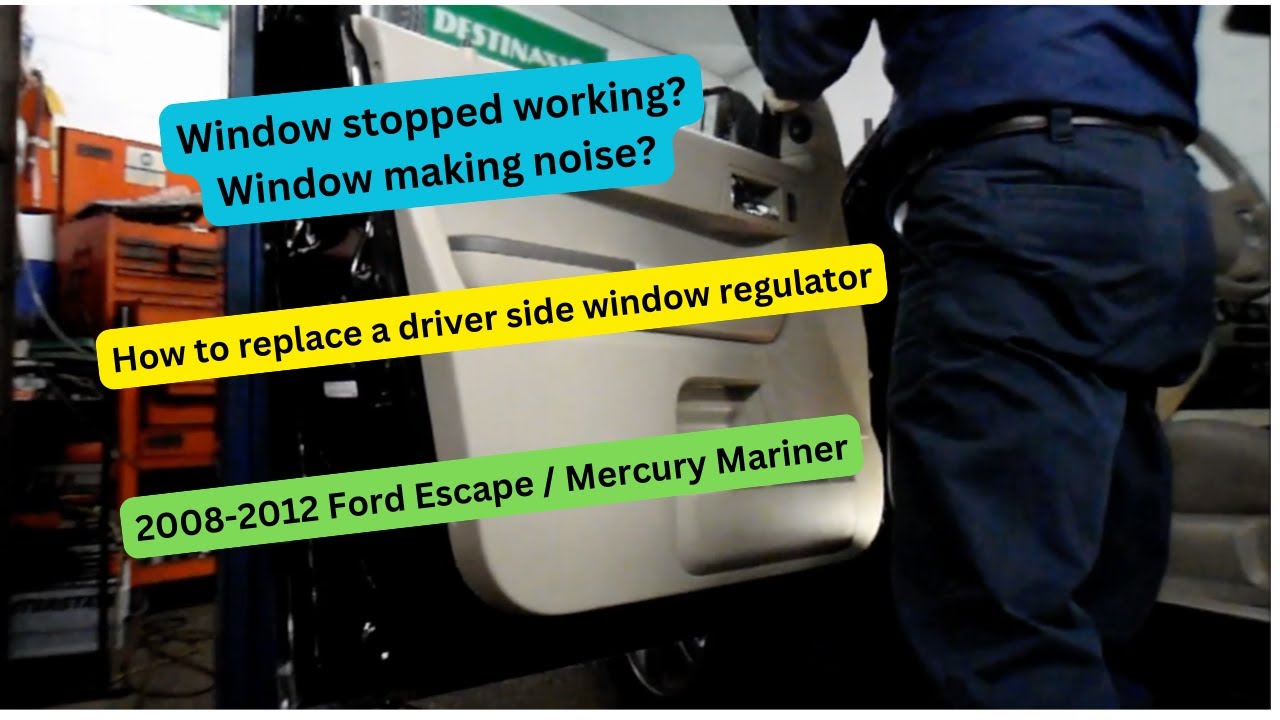 How To Replace A Front Window Regulator 2008-2012 Ford Escape - YouTube
