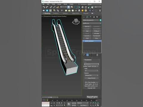 easy way to create escalator in the 3dsmax - YouTube
