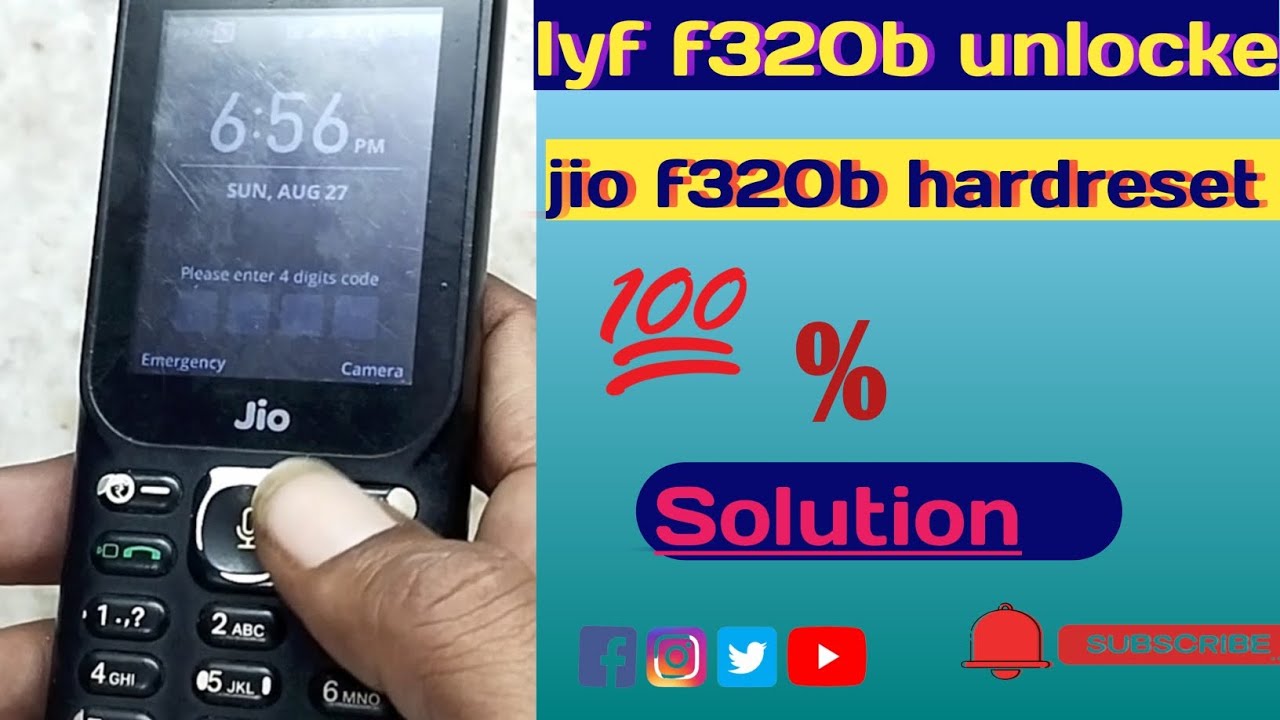 lyf jio f320b hard reset 💯||jio f320b unlocked - YouTube
