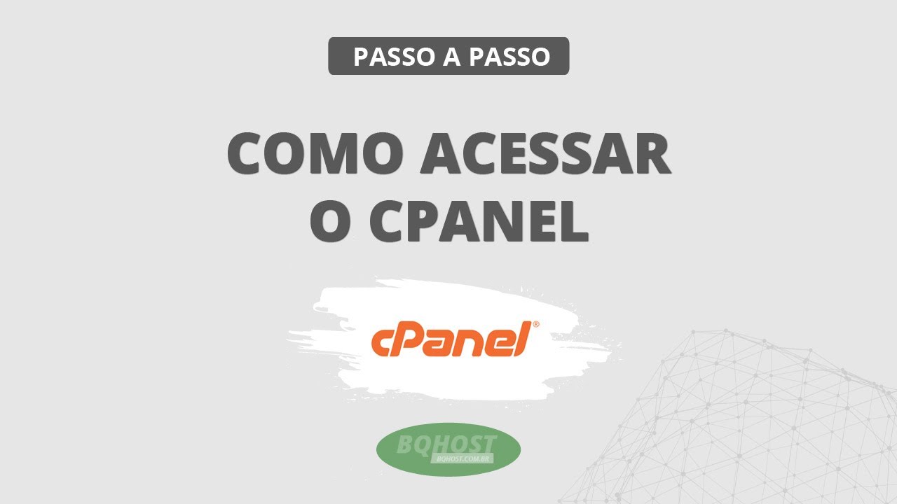 Como acessar o cPanel Painel de controle do plano de hospedagem - YouTube