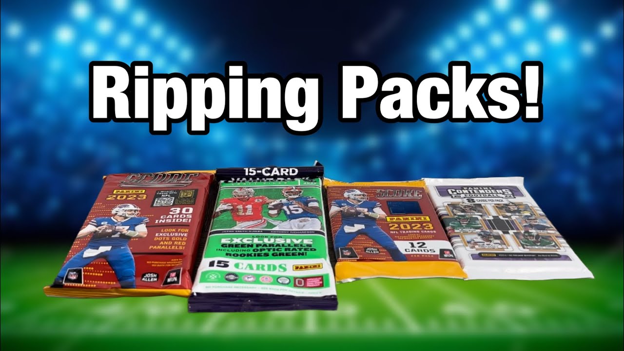 Ripping Random NFL Football Card Packs - YouTube