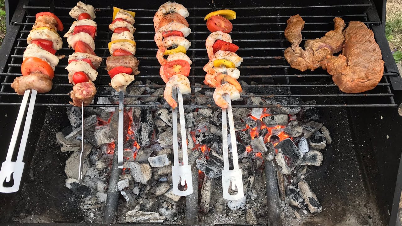 Cómo preparar pinchos a la parrilla. - YouTube