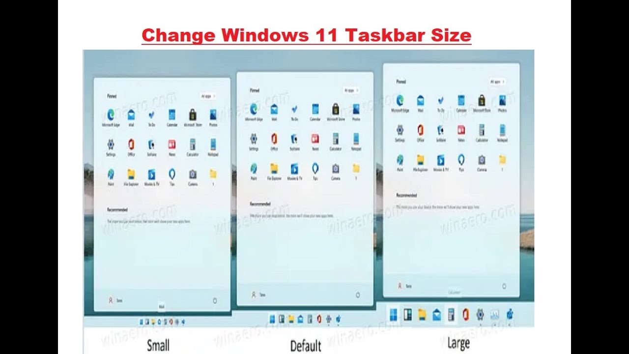 How To Change Windows 11 Taskbar Size ??|||Small Or Big Or Medium ...