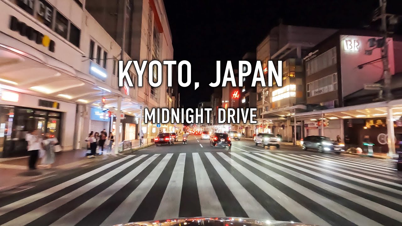 Kyoto Midnight Drive in 4K - YouTube