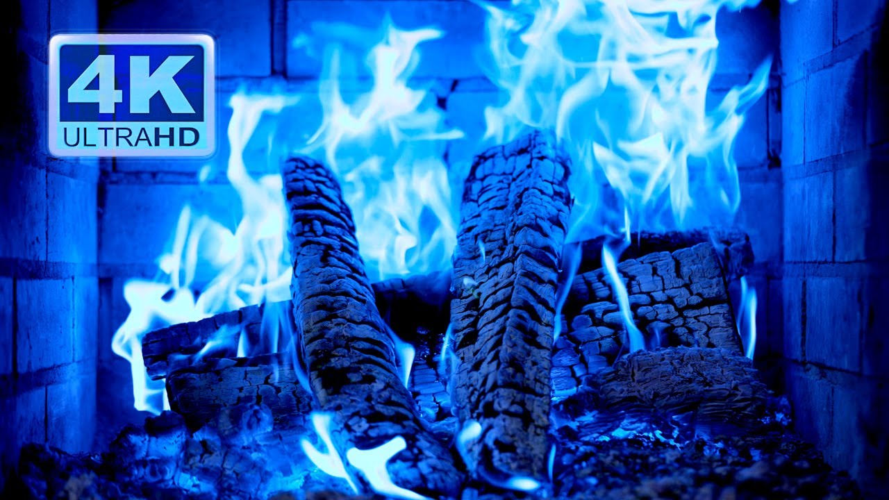 🔥 BLUE FIREPLACE 4K Ultra HD - YouTube