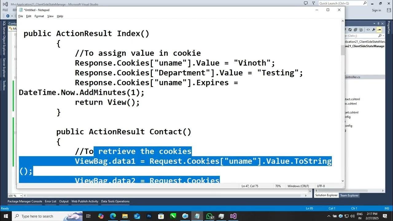 [#10] ASP.NET MVC: State Management in ASP.NET MVC | Session, Application, ViewData, TempData ...