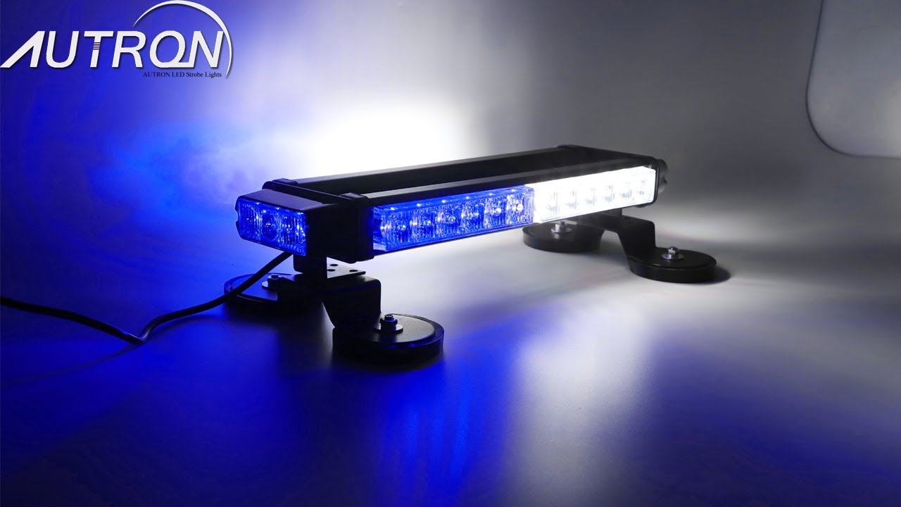 Strobe Light Bar 15" LED Flashing Warning Emergency Beacon Double Side ...