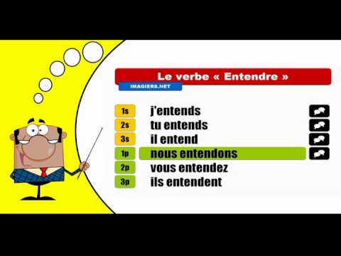 Je conjugue les verbes # Entendre = Indicatif Présent - YouTube