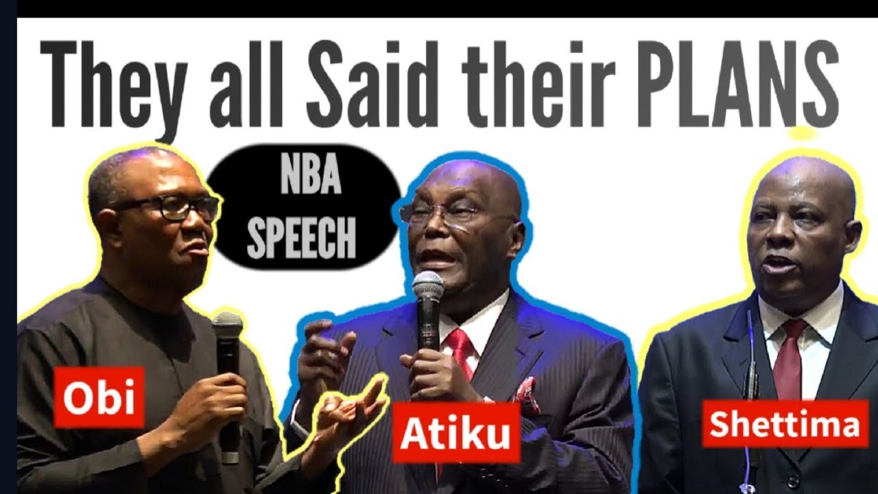 Atiku, Peter Obi And Shettima Test Ground With Their Speech At The NBA ...