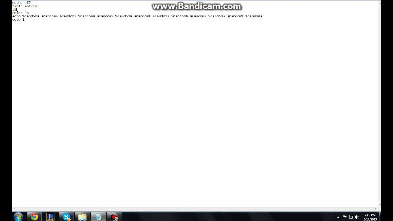 Simple .bat tutorial - How to make the matrix! - YouTube