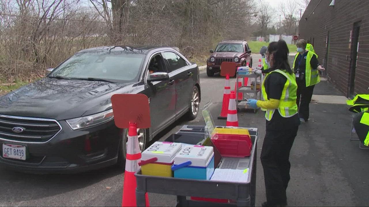 Summit County hosts COVID-19 drive-thru booster clinic - YouTube