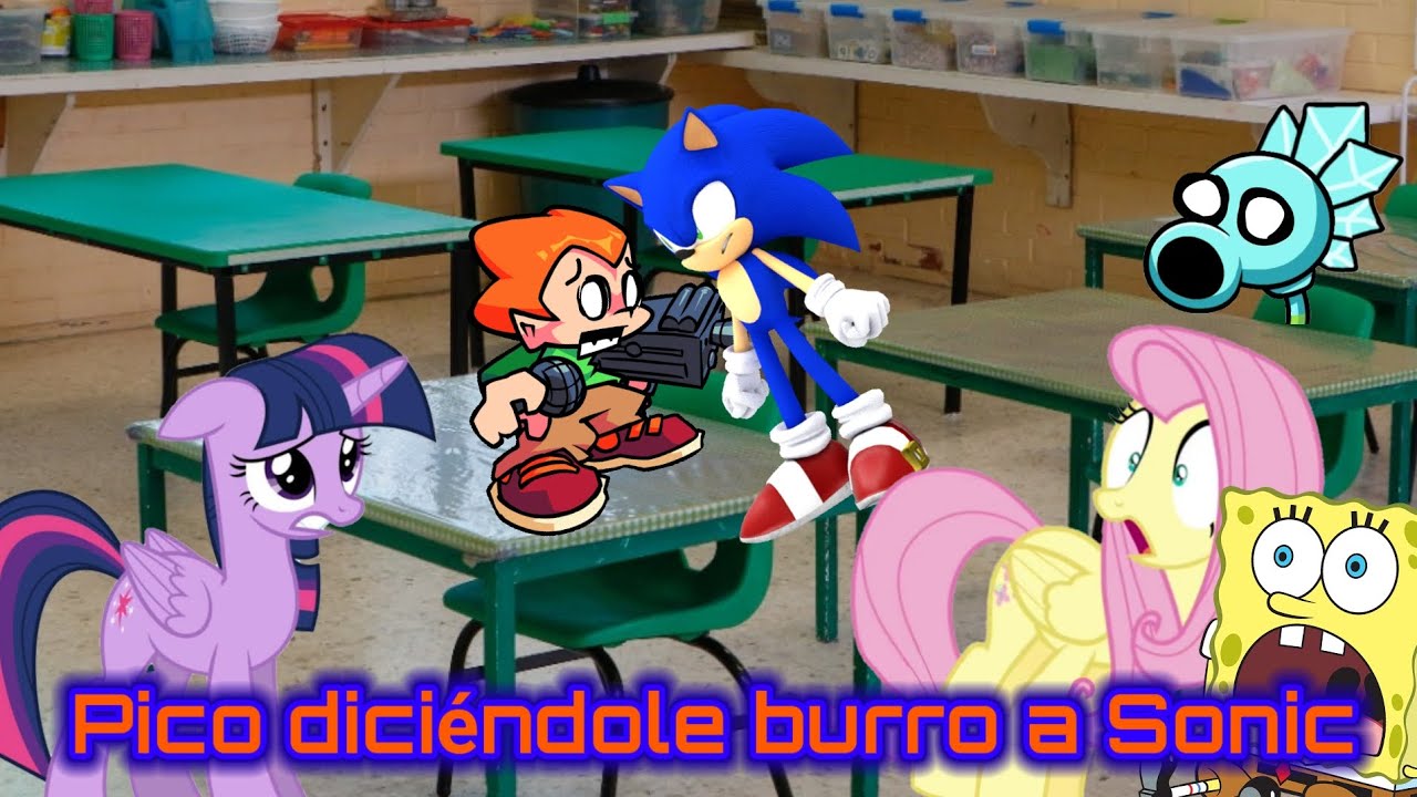 Pico diciéndole burro a Sonic (Sketch completo) - YouTube