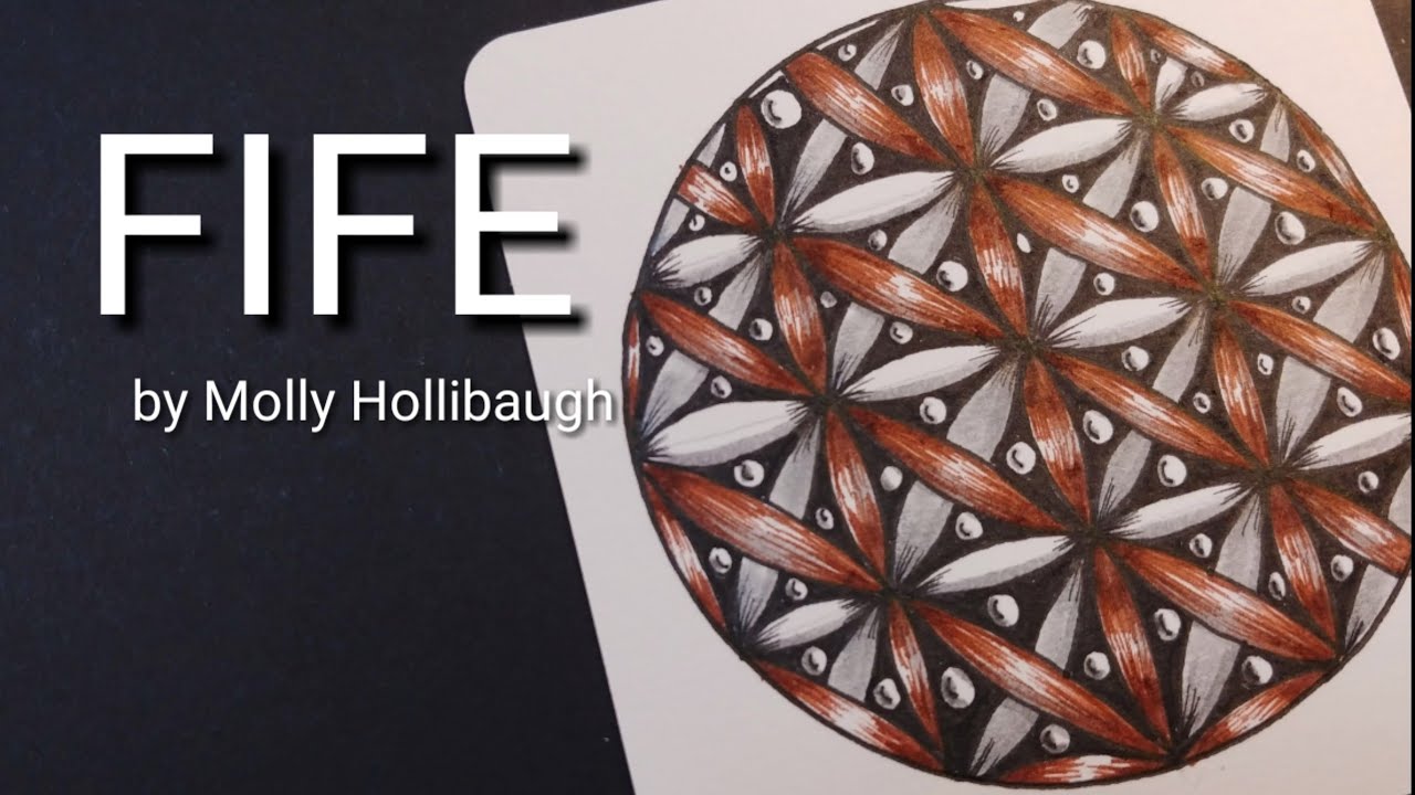 How to draw Tangle Pattern 'FIFE' - YouTube