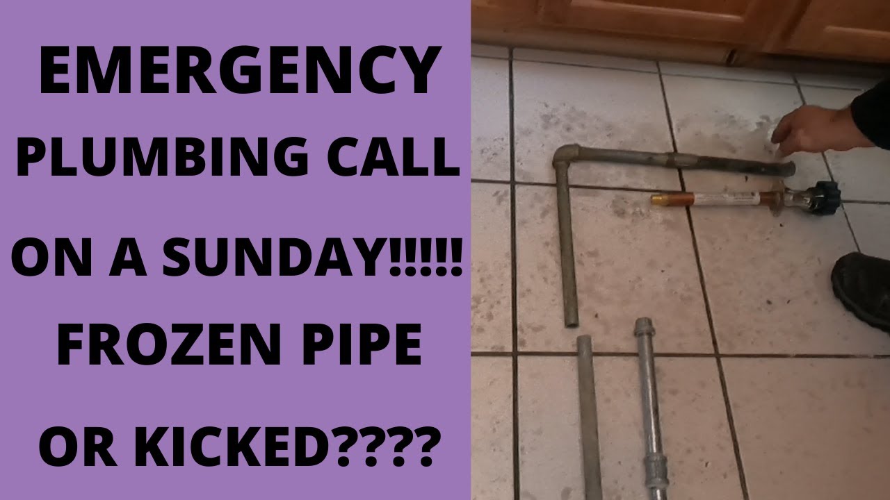 EMERGENCY PLUMBING CALL ON A SUNDAY!! FROZEN PIPE OR KICKED? - YouTube