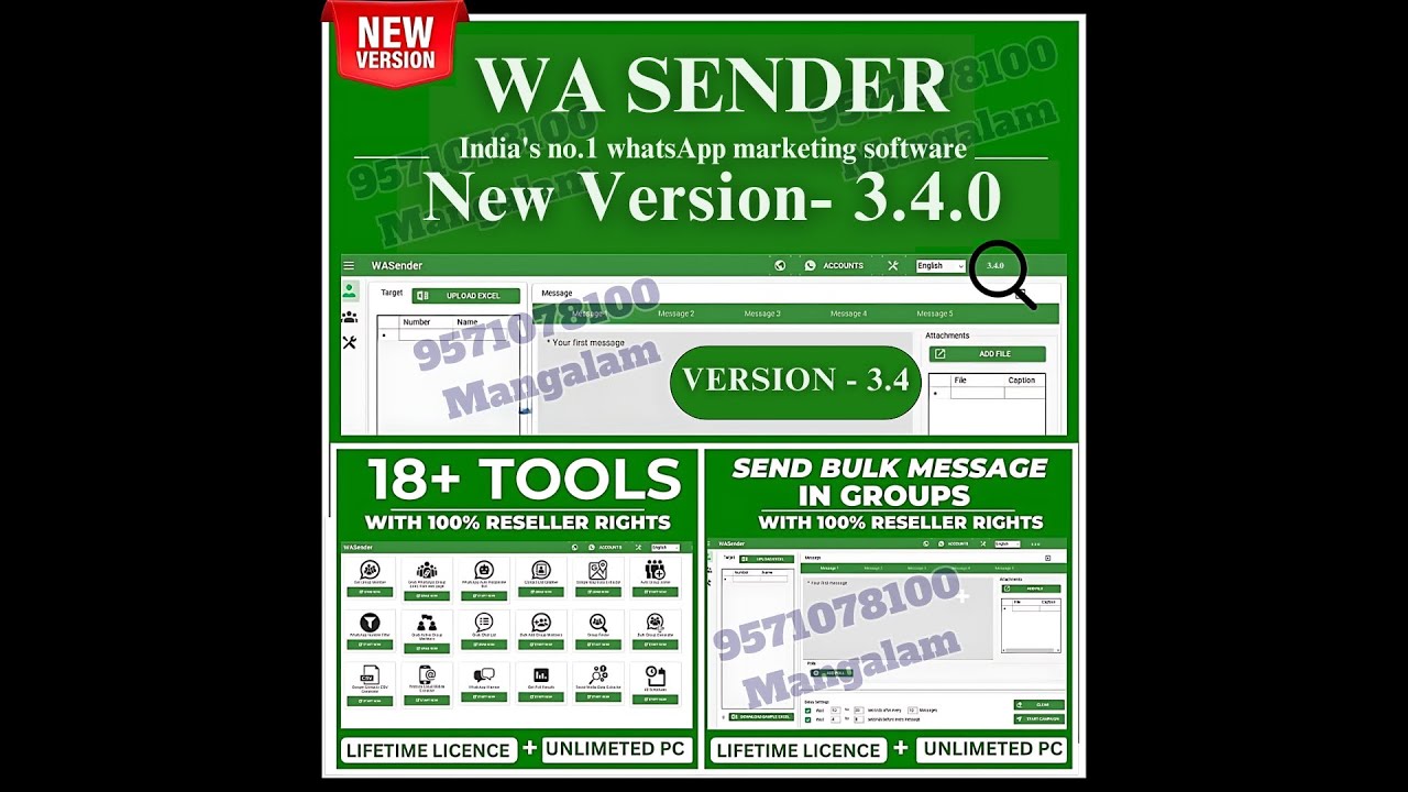 WA Sender Demo | Business Bulk WhatsApp Sender Software I Wa Sender 3.5 ...