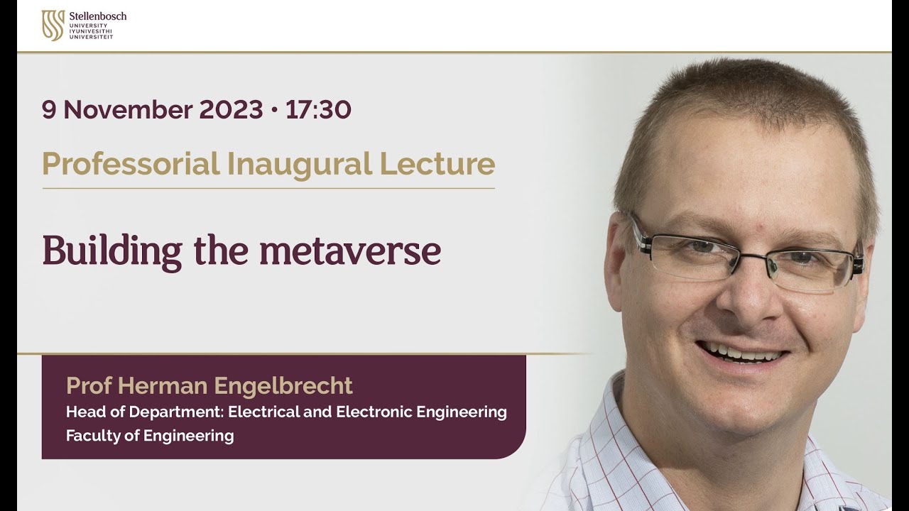 Inaugural Lecture (2023): Prof Herman Engelbrecht - YouTube