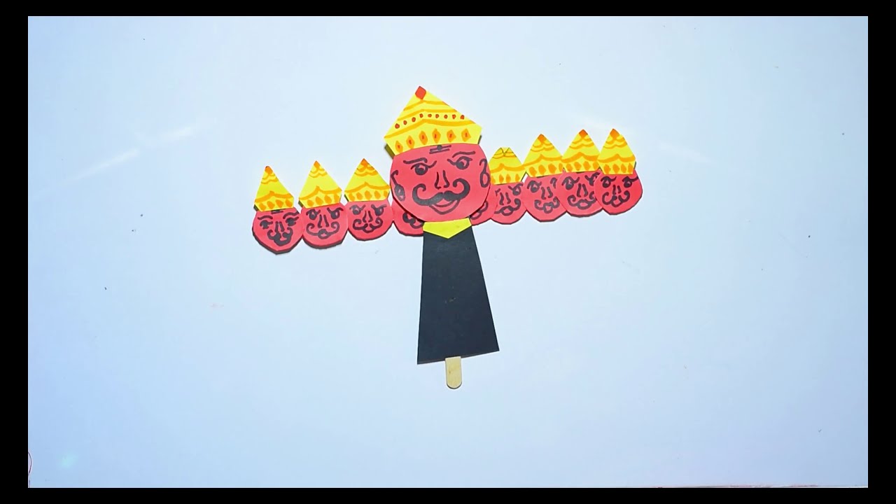 Ravana Craft For Kids | DIY Dussehra Craft | How To Make Simple Ravan ...