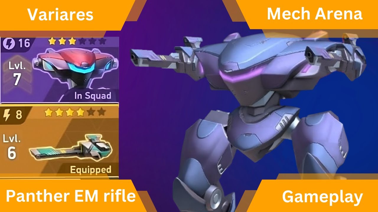 Mech Arena Panther with EM Rifle Gameplay | Intense Battle | Mech Arena ...
