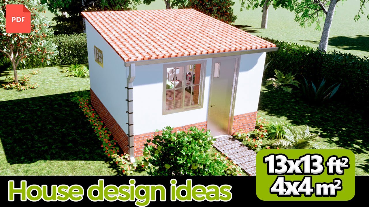 13*13 ft HOUSE plan 🏡 Small and inexpensive | Small House 170 sq.ft ...