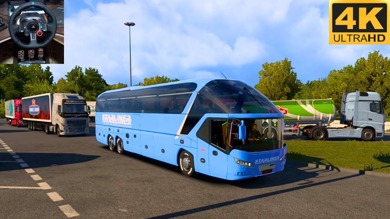 Euro Truck Simulator 2 - STARLINE Bus Driving || ETS 2 - 4k Gameplay ...
