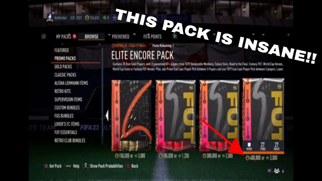 Ash Spends 400K Coins On The Elite Encore Pack! FIFA 23 Ultimate Team ...