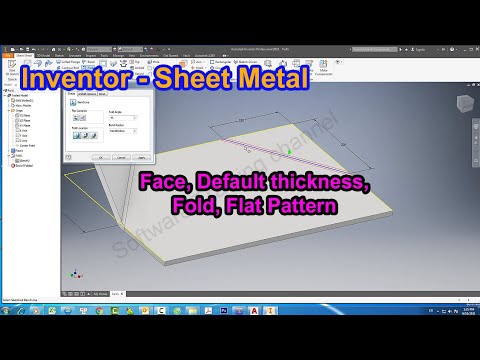 Default Thickness, Face, Fold and Flat Pattern in Sheet Metal Inventor ...