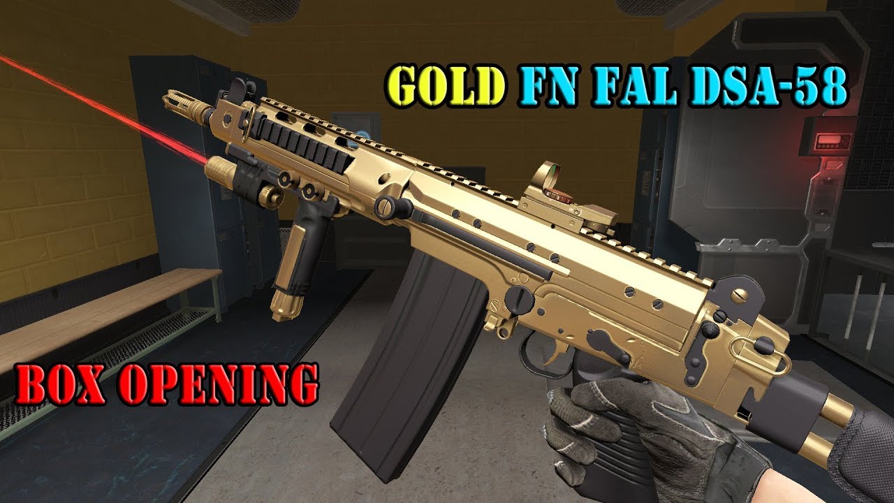 WARFACE - GOLD FN FAL DSA-58 Box Opening - YouTube