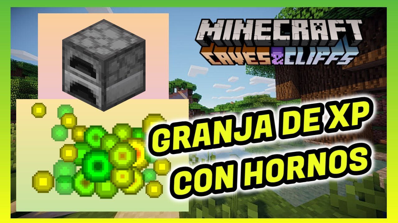 COMO HACER UNA GRANJA DE XP CON HORNOS simple y rápido || MINECRAFT 1. ...
