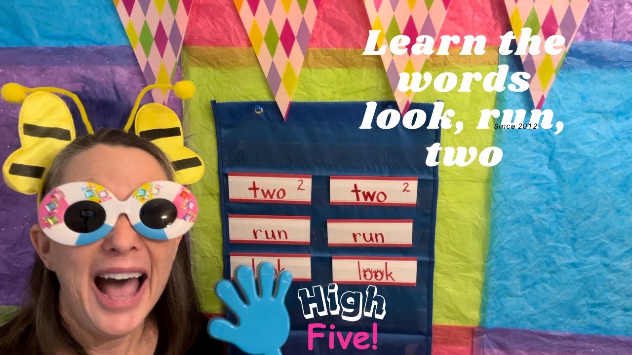 LEARN THE WORDS LOOK, RUN, TWO! - YouTube