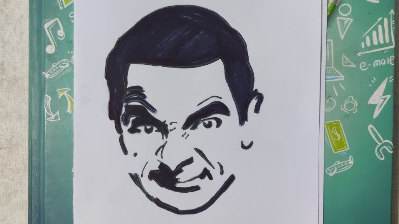 How to Draw Mr Bean Step by Step. Mr. Bean Drawing LessonHow to Draw ...