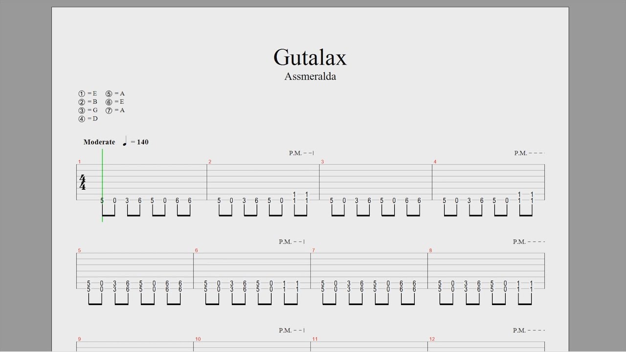 [GUITAR PRO TAB] GutalaX - Assmeralda - YouTube