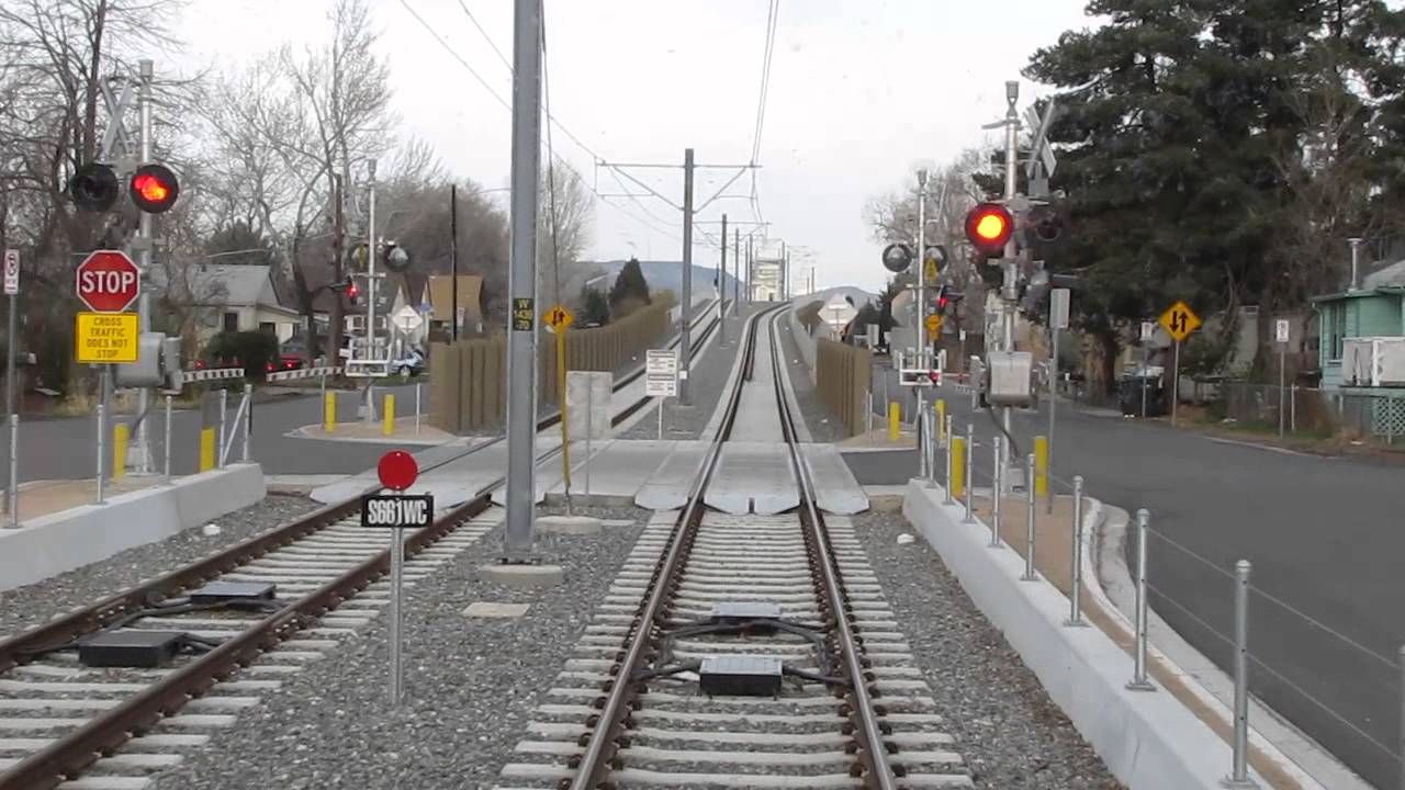 RTD West Line Quiet Crossing at Teller Street - YouTube