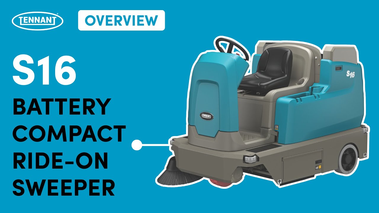 S16 Ride-On Sweeper | Product Overview | Tennant Company - YouTube
