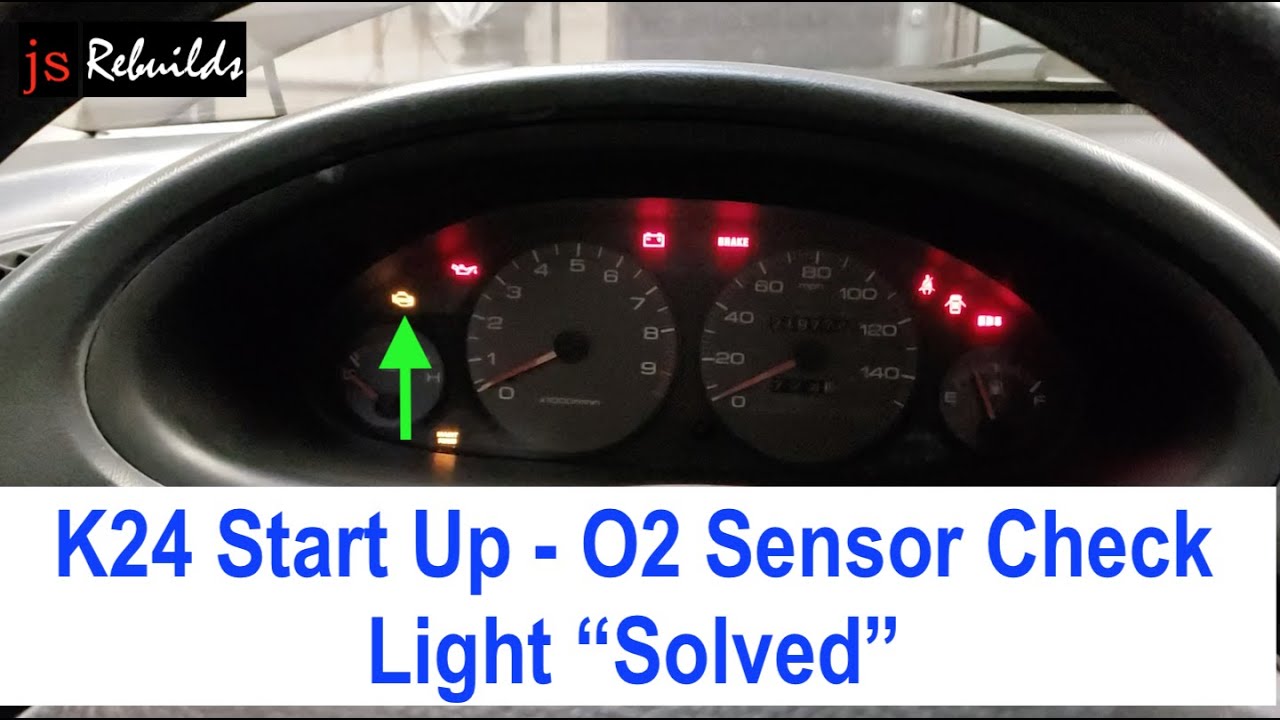 K24 First Start Up - O2 Sensor Check Light Issue Solved... - YouTube