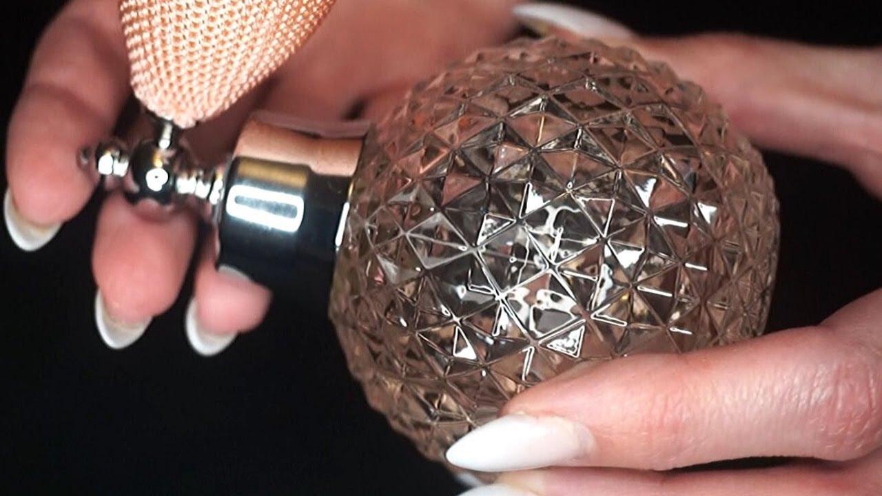 ASMR with Textured Glass Perfume Bottles [Scratching, Tapping & Liquid ...