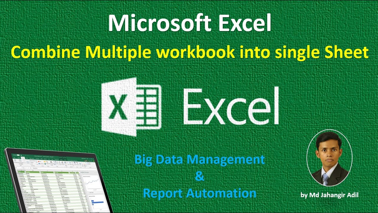 Microsoft Excel Combine Multiple Workbook Into One By Md Jahangir Adil