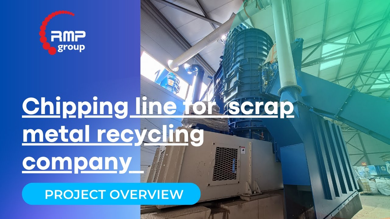 Chipping line for a scrap metal recycling company - YouTube