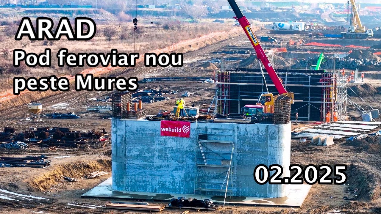 Arad - Noul pod feroviar peste Mures - 02/2025 - YouTube