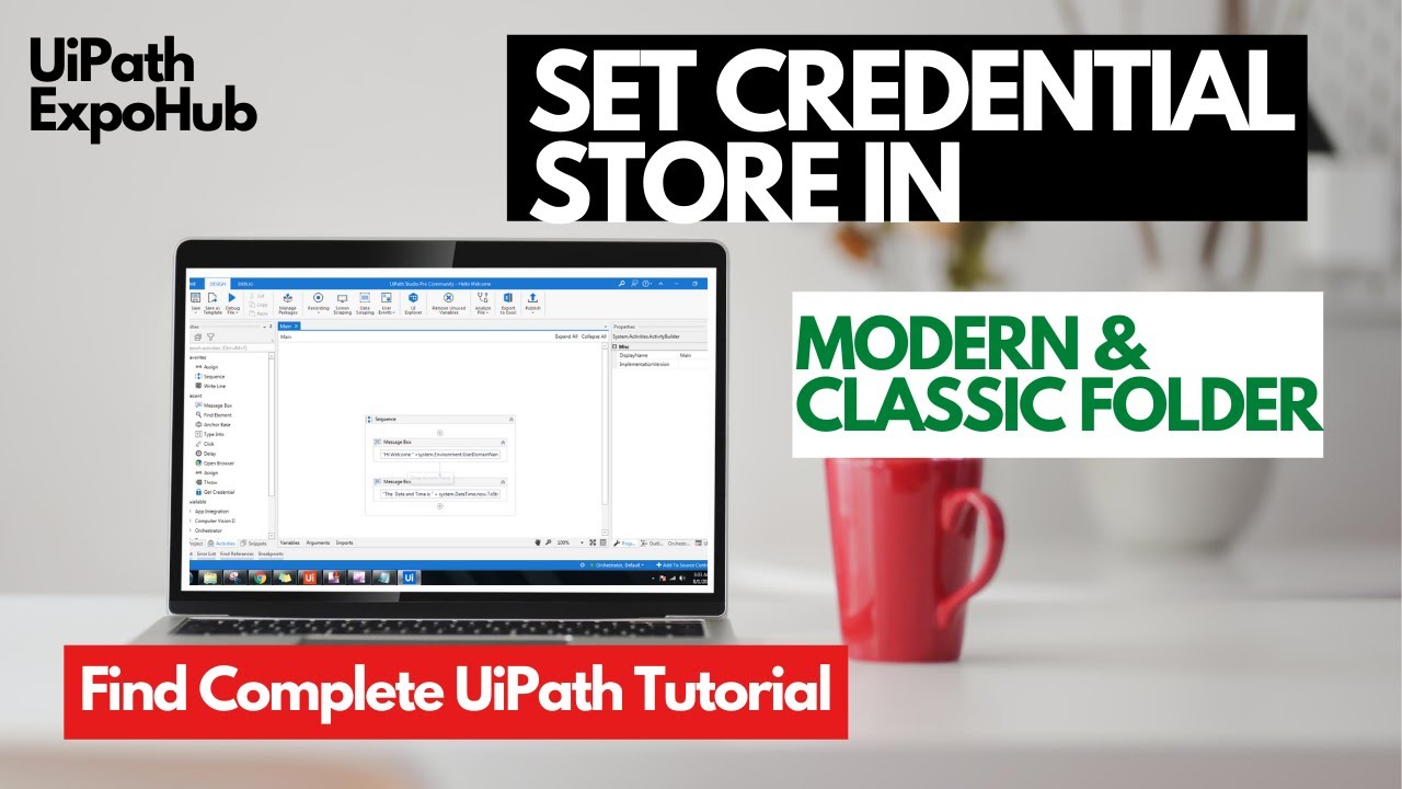 Uipath How to Set Credential Store in Classic and Modern Folder - YouTube